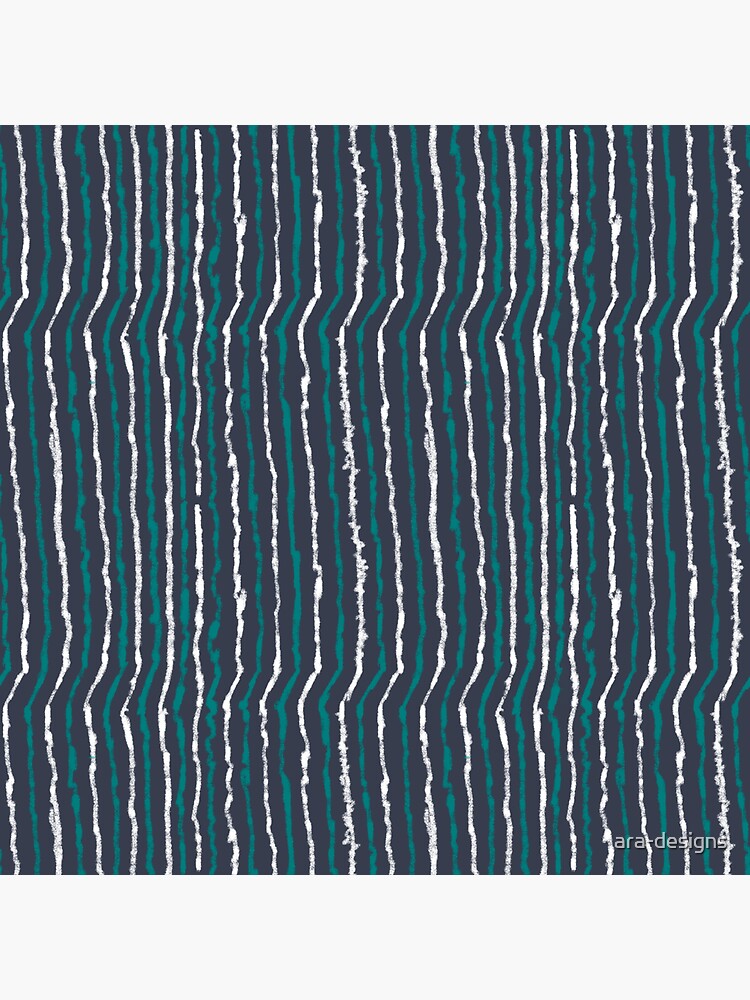 "Nautical Shaky Stripes on Navy Blue" Sticker for Sale by ara-designs ...