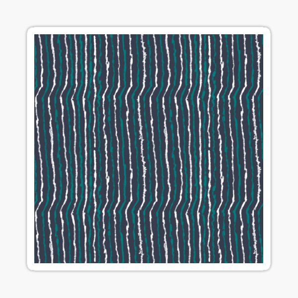 "Nautical Shaky Stripes on Navy Blue" Sticker for Sale by ara-designs ...