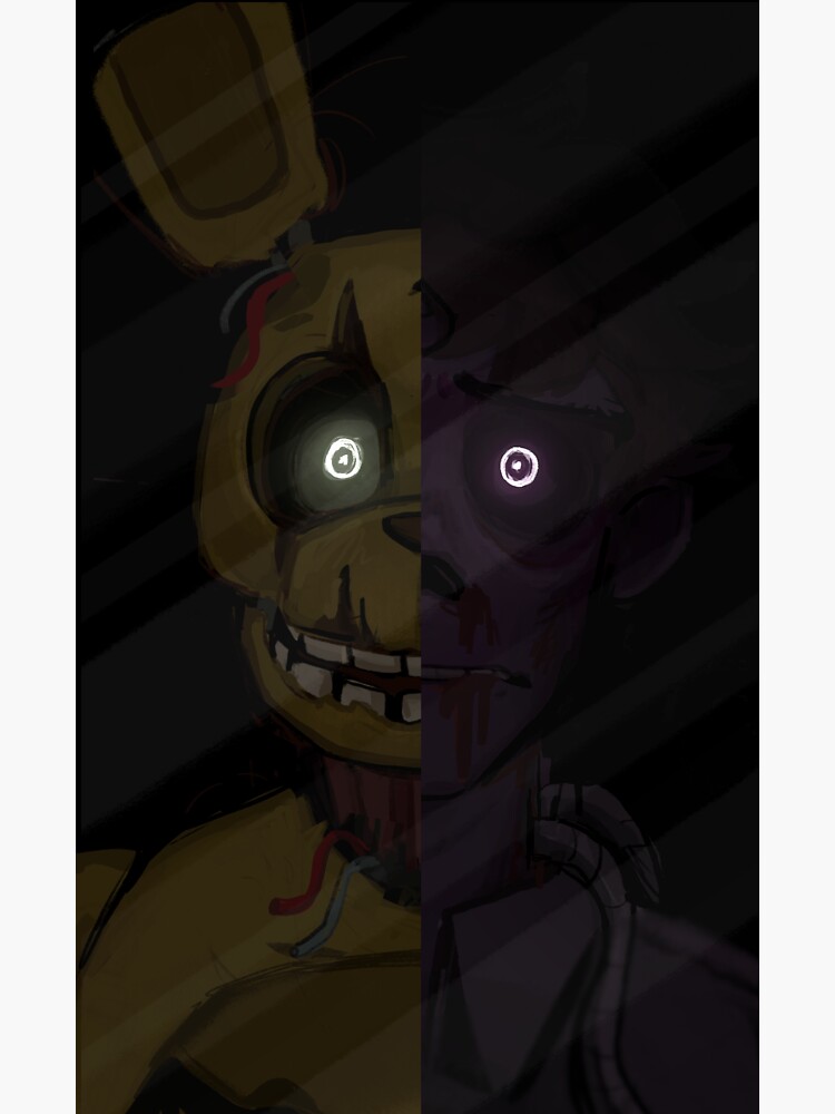 "springtrap and michael" Sticker for Sale by archooopy | Redbubble