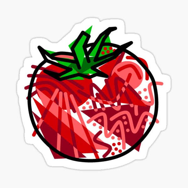 "Abstract Tomato" Sticker for Sale by tChalcedony | Redbubble