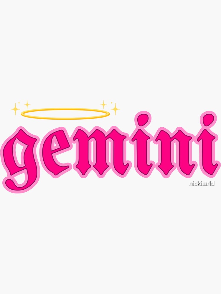 "Hot Pink Gemini Angel" Sticker for Sale by nickiwrld | Redbubble