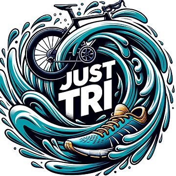 "Just Tri: Triathlon Motivation Inspired by Iconic Slogan" Sticker for Sale by Triathlongram ...