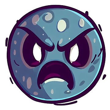 "Angry Full Moon" Sticker for Sale by HcnDesigner | Redbubble