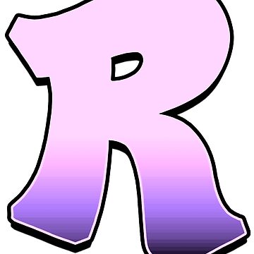 "Letter R - Pink fade" Sticker for Sale by Dmitri-Art | Redbubble