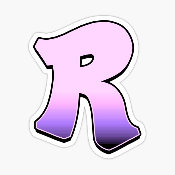 "Letter R - Pink fade" Sticker for Sale by Dmitri-Art | Redbubble