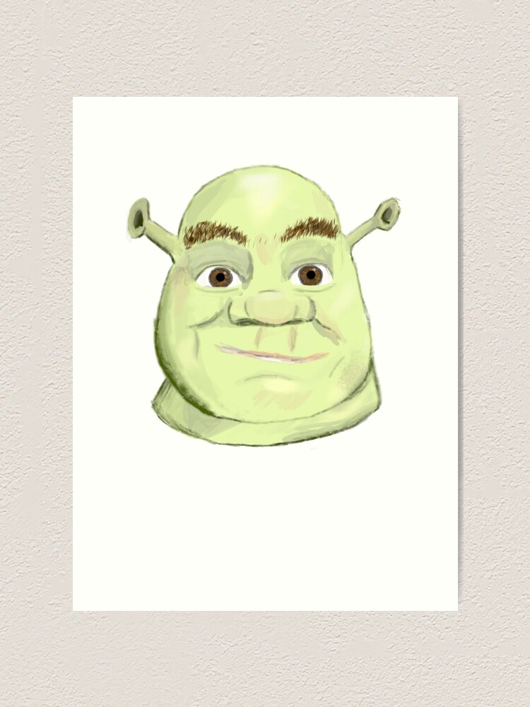 "Shrek Head" Art Print by solusverd | Redbubble