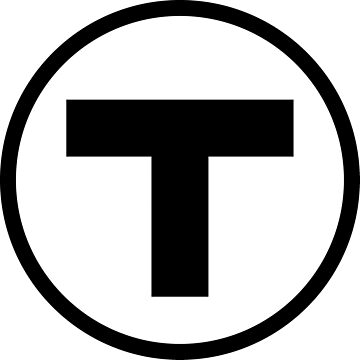 "Boston T MBTA Logo" Sticker for Sale by reallytrent | Redbubble