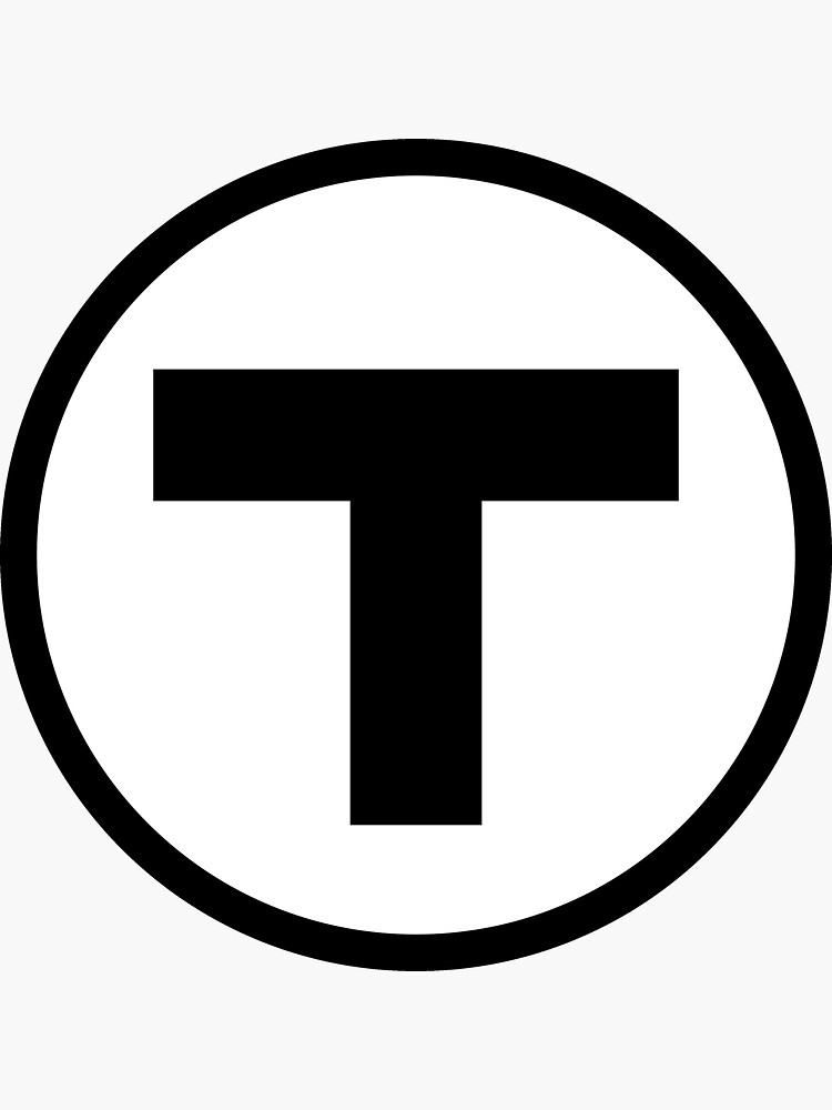 "Boston T MBTA Logo" Sticker for Sale by reallytrent | Redbubble
