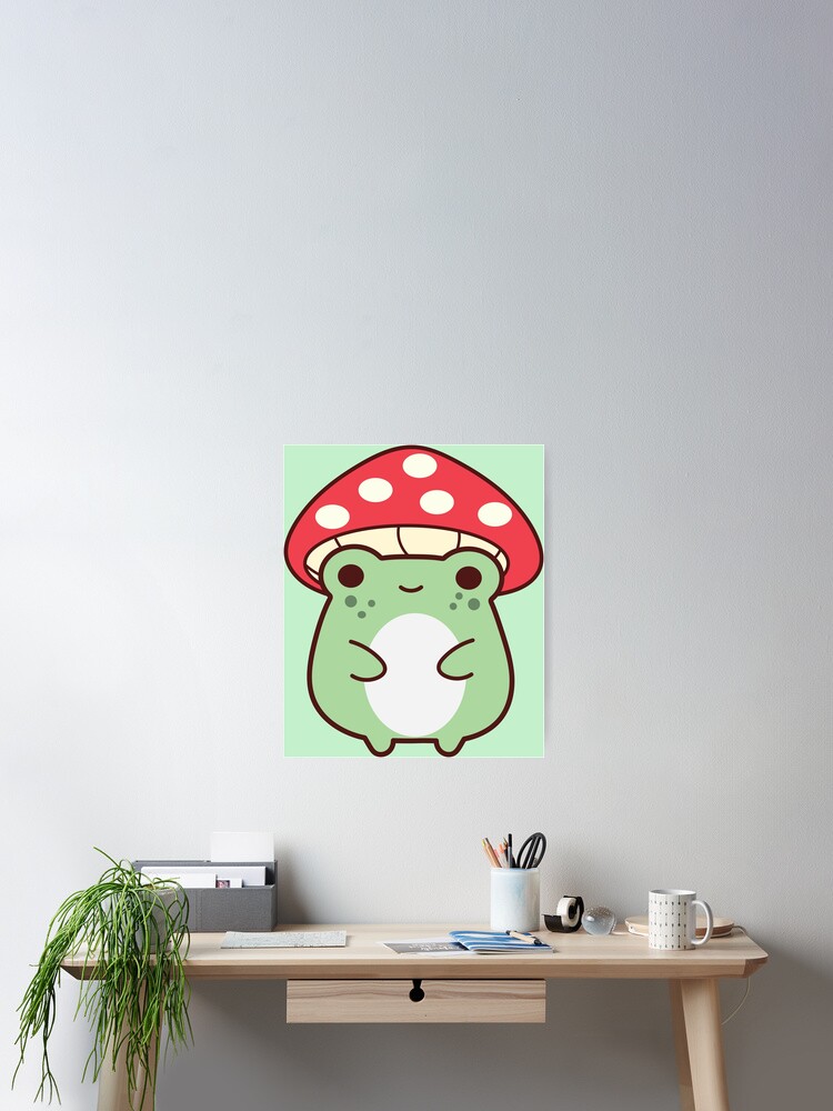 "Cute Mushroom Frog" Poster by SunMoonMilk | Redbubble