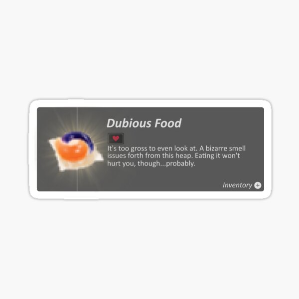 "Dubious Tide Pods" Sticker by solusverd | Redbubble