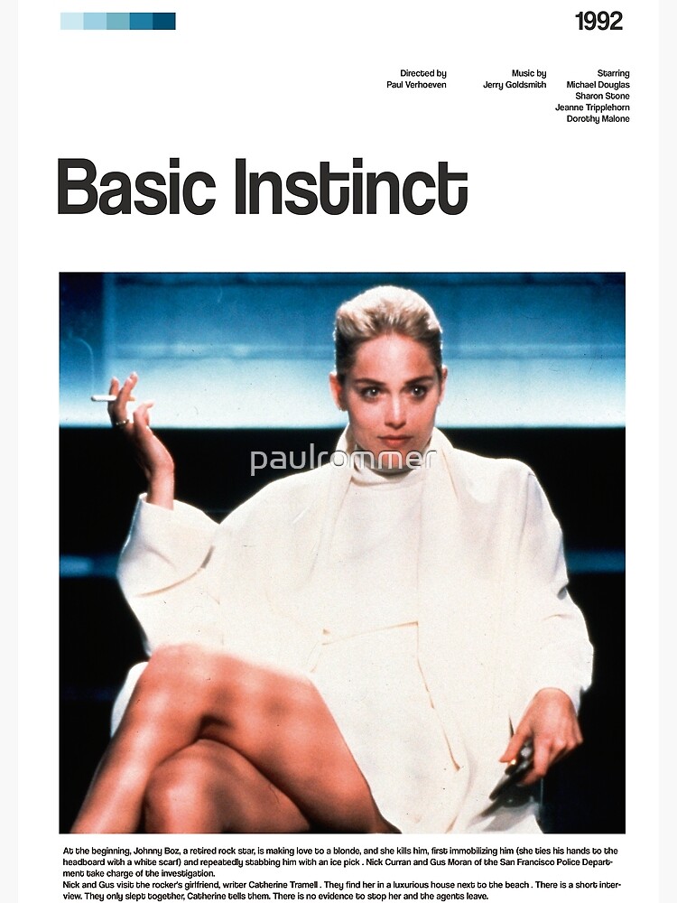 Basic Instinct Poster PAUL VERHOEVEN SIGNED BASIC INSTINCT 12X18 MOVIE