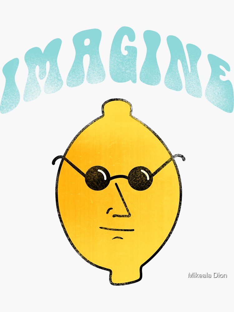 "Imagine John Lemon" Sticker for Sale by Bug-Bane | Redbubble