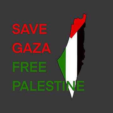 "Free Gaza Free Paleastine with Map Of Palestine | Digital Illustration ...