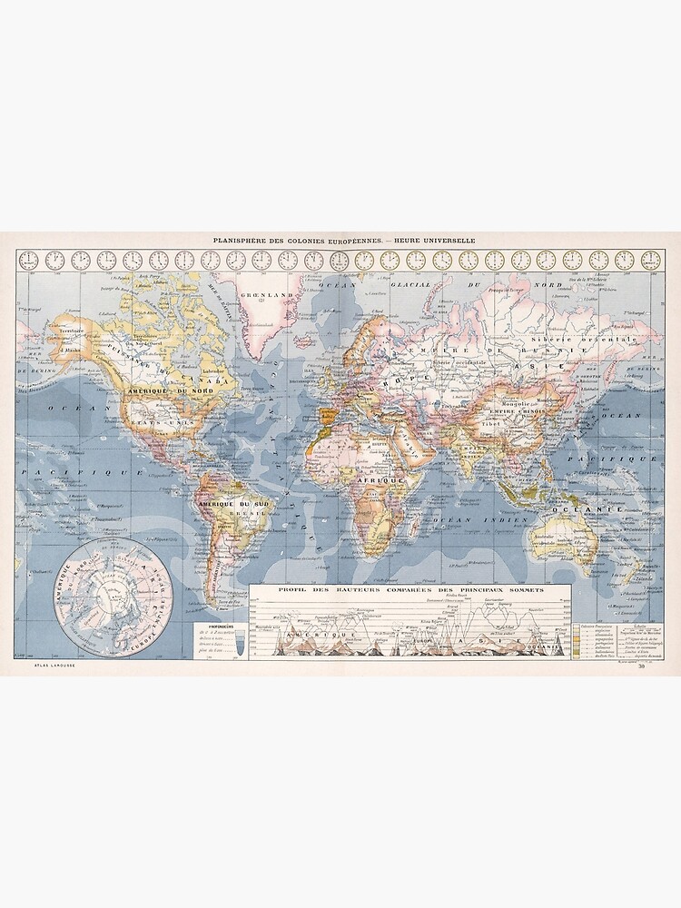 "Vintage Map of The World (1900)" Poster for Sale by BravuraMedia ...