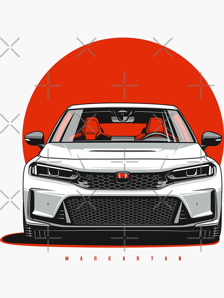 "Civic Type R FL5" Sticker for Sale by OlegMarkaryan | Redbubble
