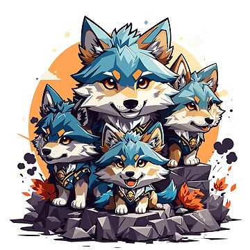 Wolf Pack Cartoon Drawing