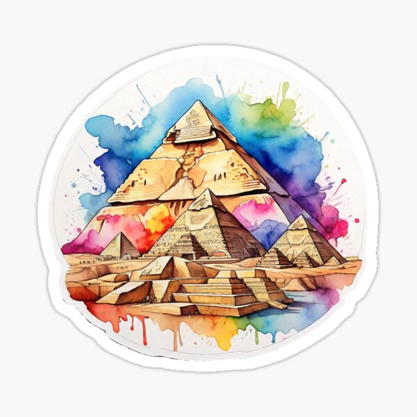 Pegatina for Sale con la obra «Pirámides de Giza - Esfinge, Faraón ...