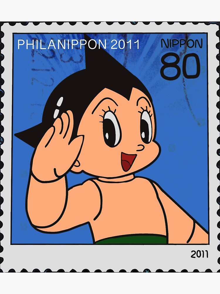"Astroboy, Japan 2011 stamp illustration " Sticker for Sale by ...