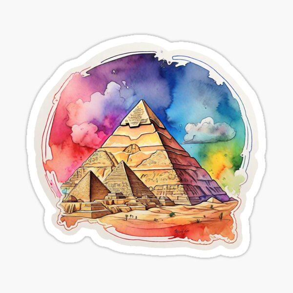 Pegatina for Sale con la obra «Pirámides de Giza - Esfinge, Faraón ...
