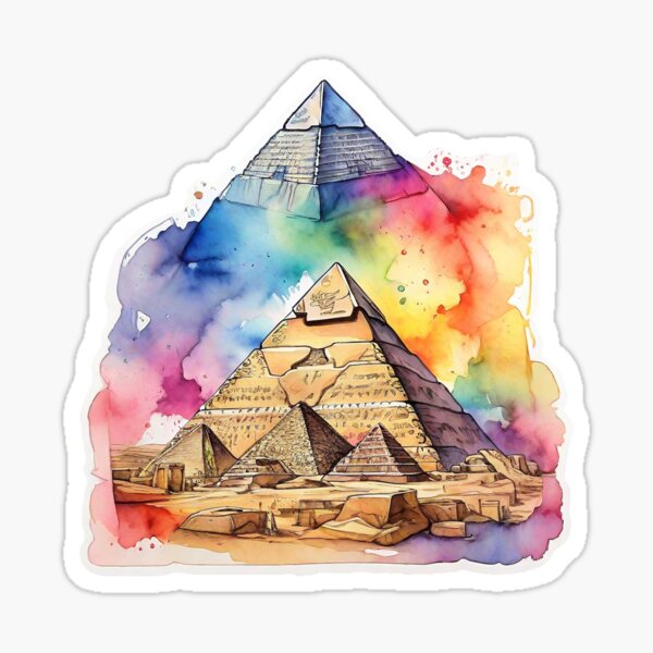 Pegatina for Sale con la obra «Pirámides de Giza - Esfinge, Faraón ...