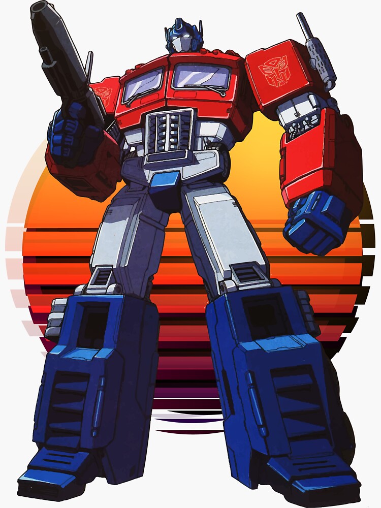 "Optimus Prime Transformer" Sticker for Sale by kazzoie | Redbubble