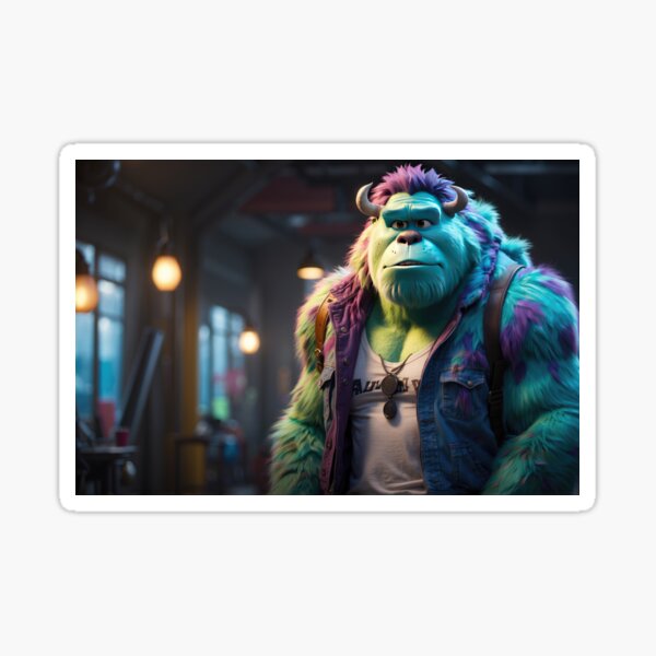 "Sully from Monsters Inc Flexing His Muscles" Sticker for Sale by Ryan ...