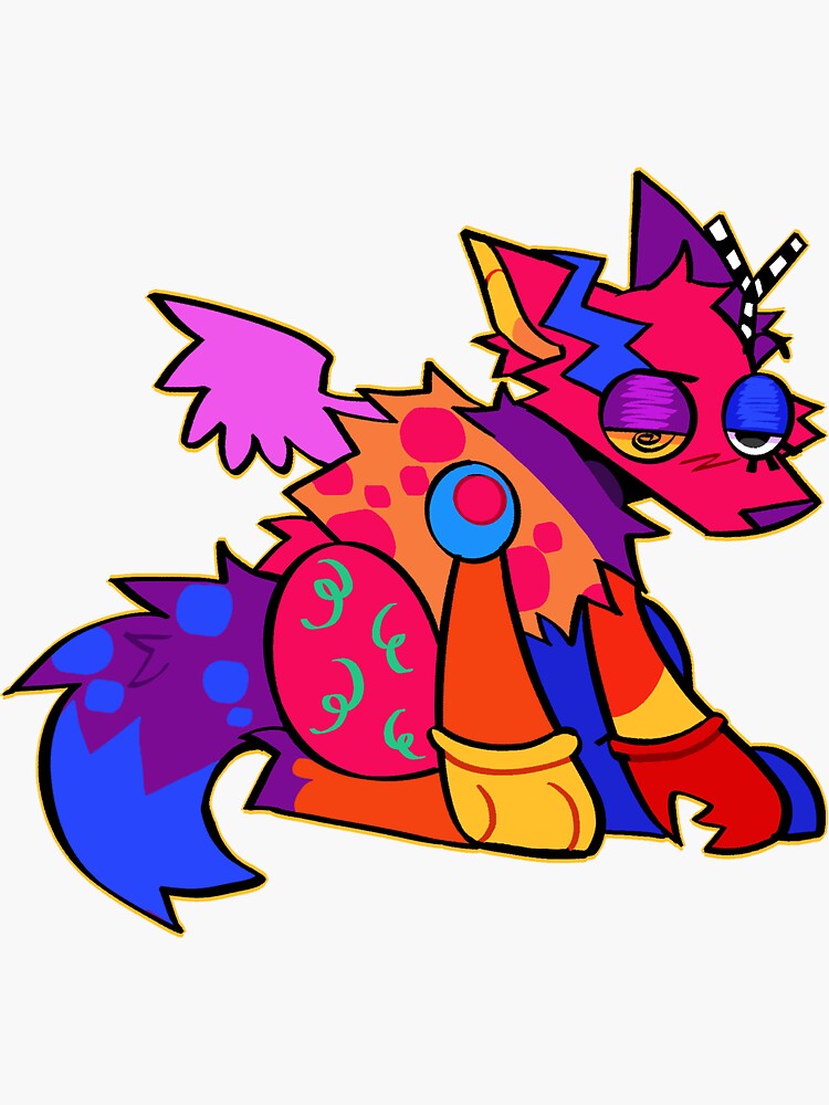 "Zooble fox-ified ???" Sticker for Sale by ClawedClown | Redbubble