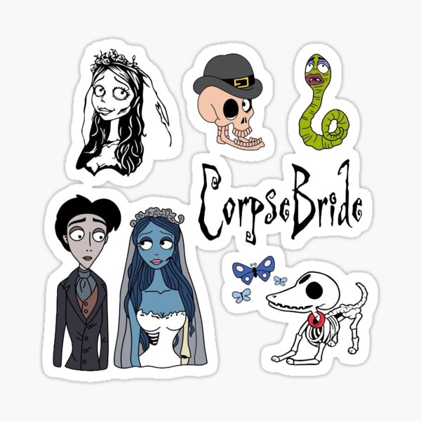 "Corpse Bride Stickers" Sticker for Sale by Aly A | Redbubble