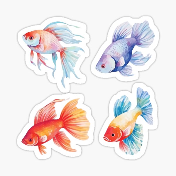 "Colorful fish pack" Sticker for Sale by waylson | Redbubble