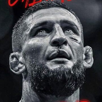 "Khamzat Chimaev the wolf, borz" Sticker by doorzz | Redbubble