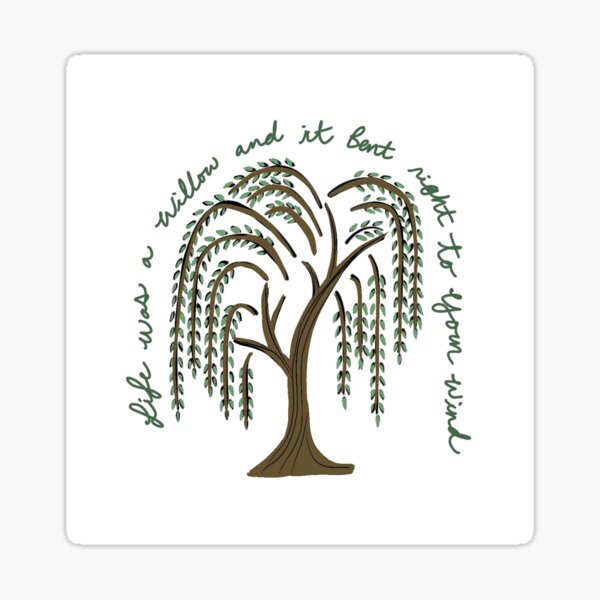 "Willow " Sticker for Sale by PoetsandPeonies | Redbubble