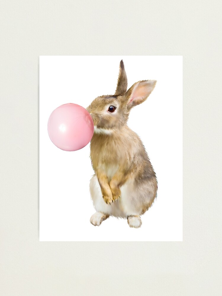 "Bunny Rabbit with Bubble Gum - Cute Blowing Bubble - Nursery Child ...