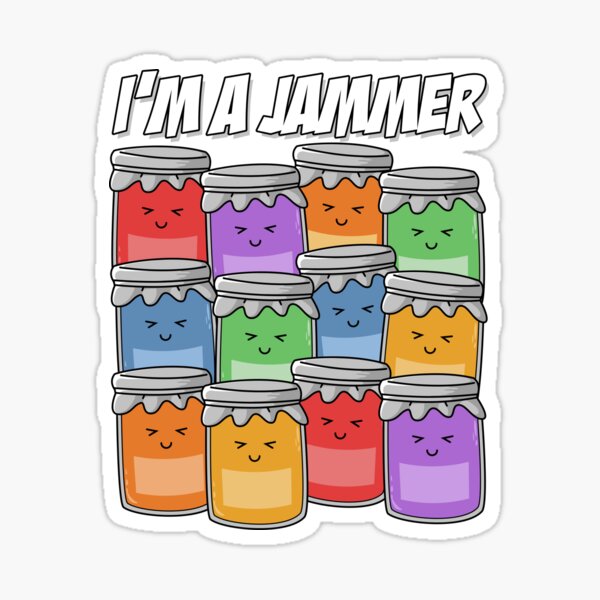 "I'm A Jammer Jamming Jam Making Strawberry Blueberry " Sticker for ...