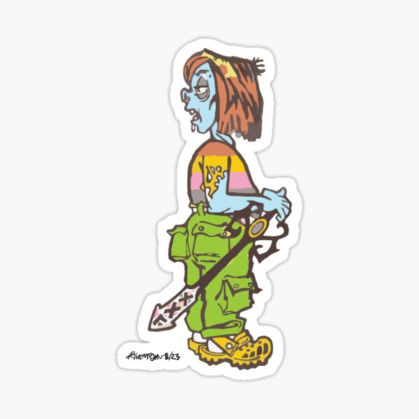 "Two Dead Boys Zombie Boy Remus with Sword" Sticker for Sale by FearXX ...