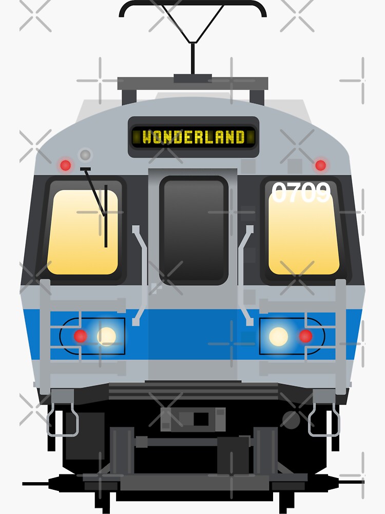 "MBTA Blue Line Siemens 0700 Train" Sticker for Sale by LeonTransit ...