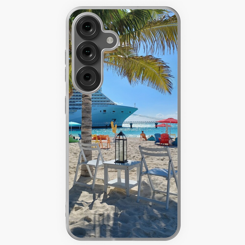 "MSC Seashore docked at Ocean Cay, Bahamas" Sticker for Sale by Kirkcov ...