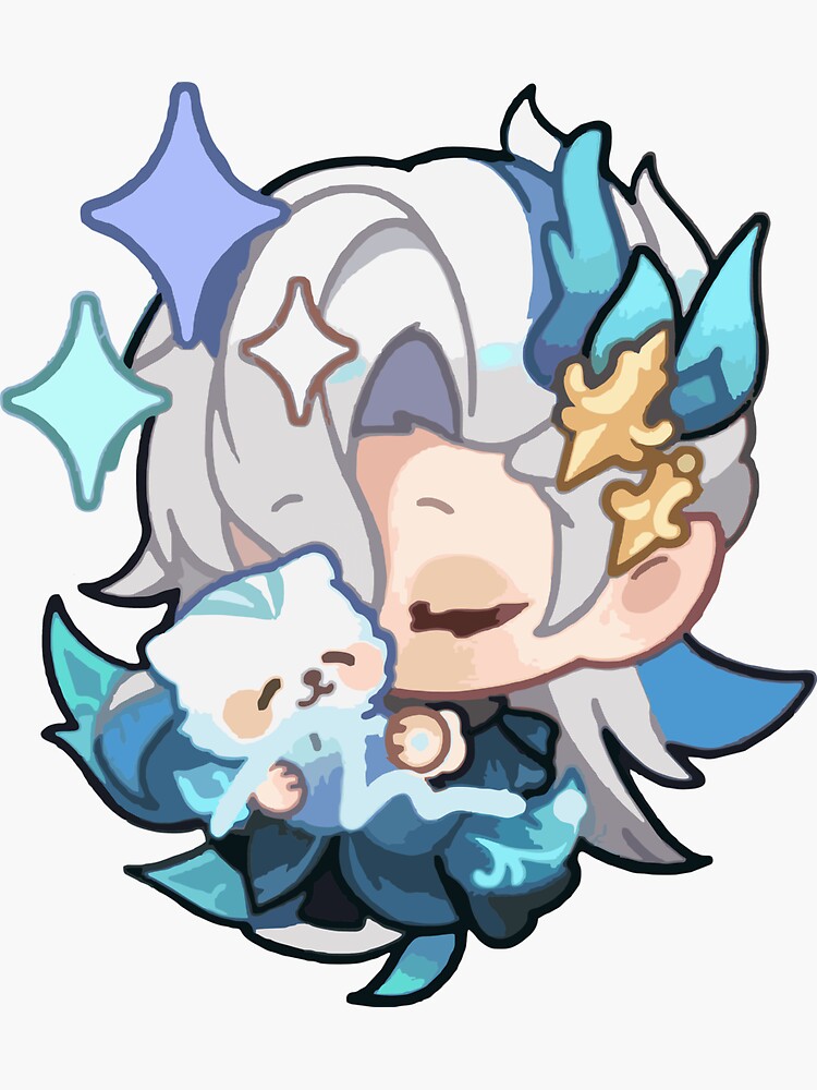 "Neuvillette Genshin Impact" Sticker for Sale by Isilver-me | Redbubble