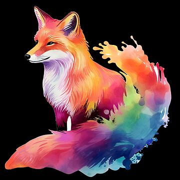 "Rainbow Fox" Sticker for Sale by FoxVibes | Redbubble