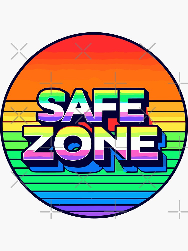 "LGBT Safe zone Sign Rainbow" Sticker for Sale by TomFrontierArt ...