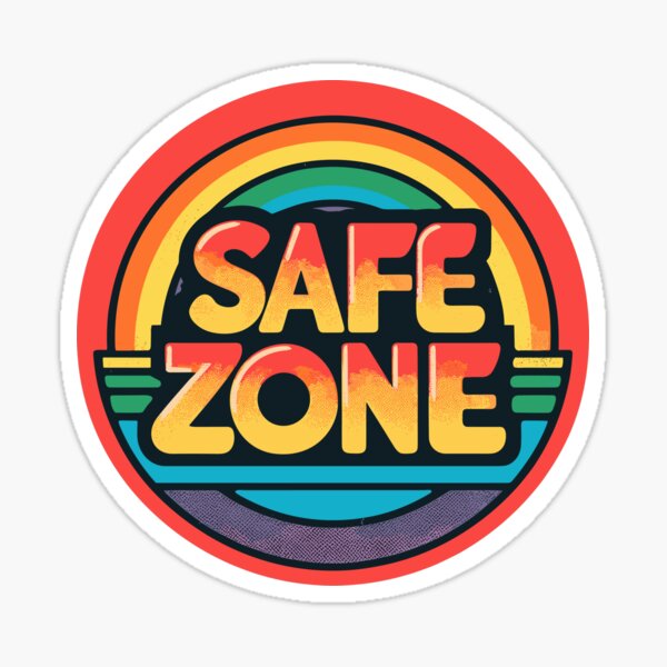 "Retro LGBT Safe zone Sign Rainbow " Sticker for Sale by TomFrontierArt ...