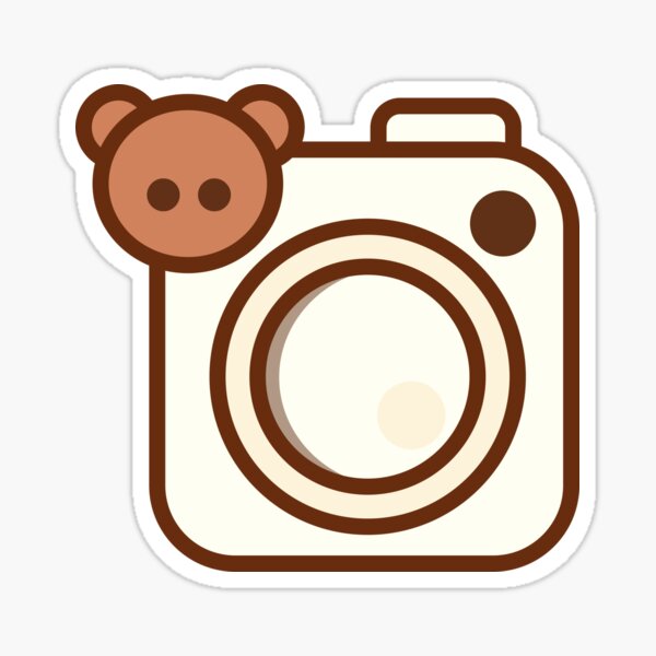 "Pastel camera with little teddy bear" Sticker for Sale by SPsweet ...