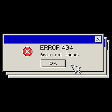 "Windows Error Message Meme -Black-" Sticker for Sale by chiniii890 ...