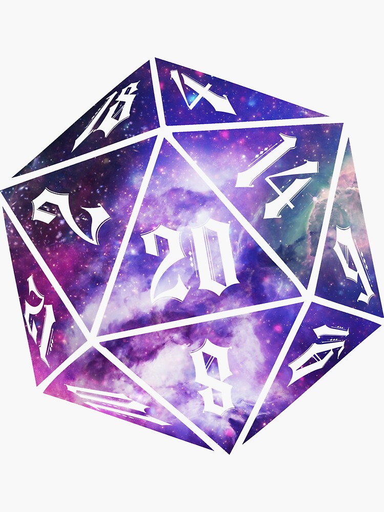"D20" Sticker by Elyssiel | Redbubble