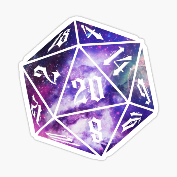 "D20" Sticker by Elyssiel | Redbubble