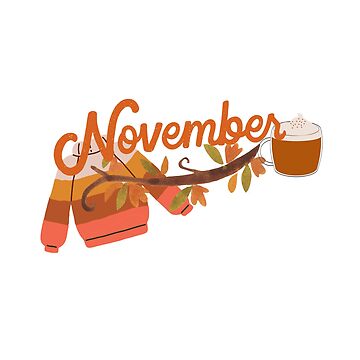 "November vibes" Sticker for Sale by catarinamangel | Redbubble