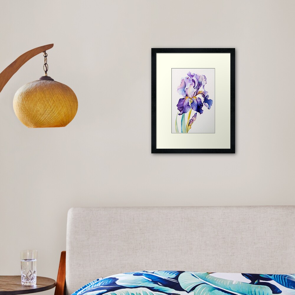 "Iris Flower/Floral Watercolor Painting" Poster for Sale by ...