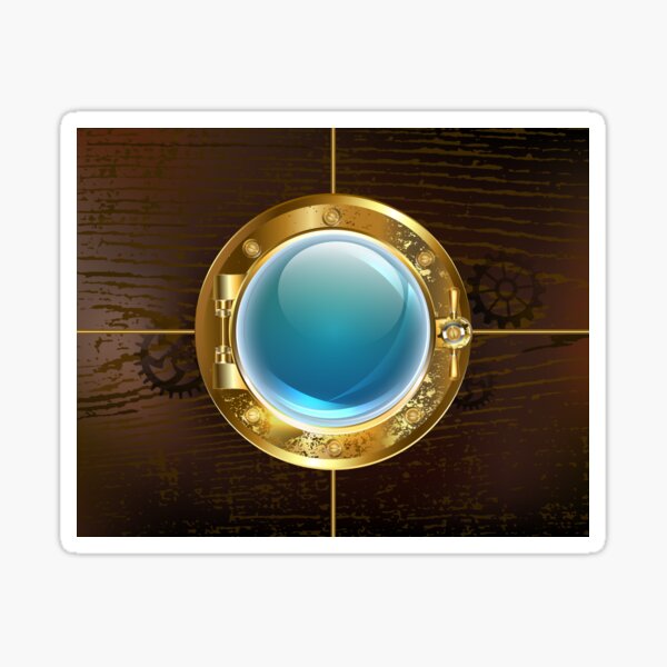 "Steampunk porthole" Sticker for Sale by Blackmoon9 | Redbubble