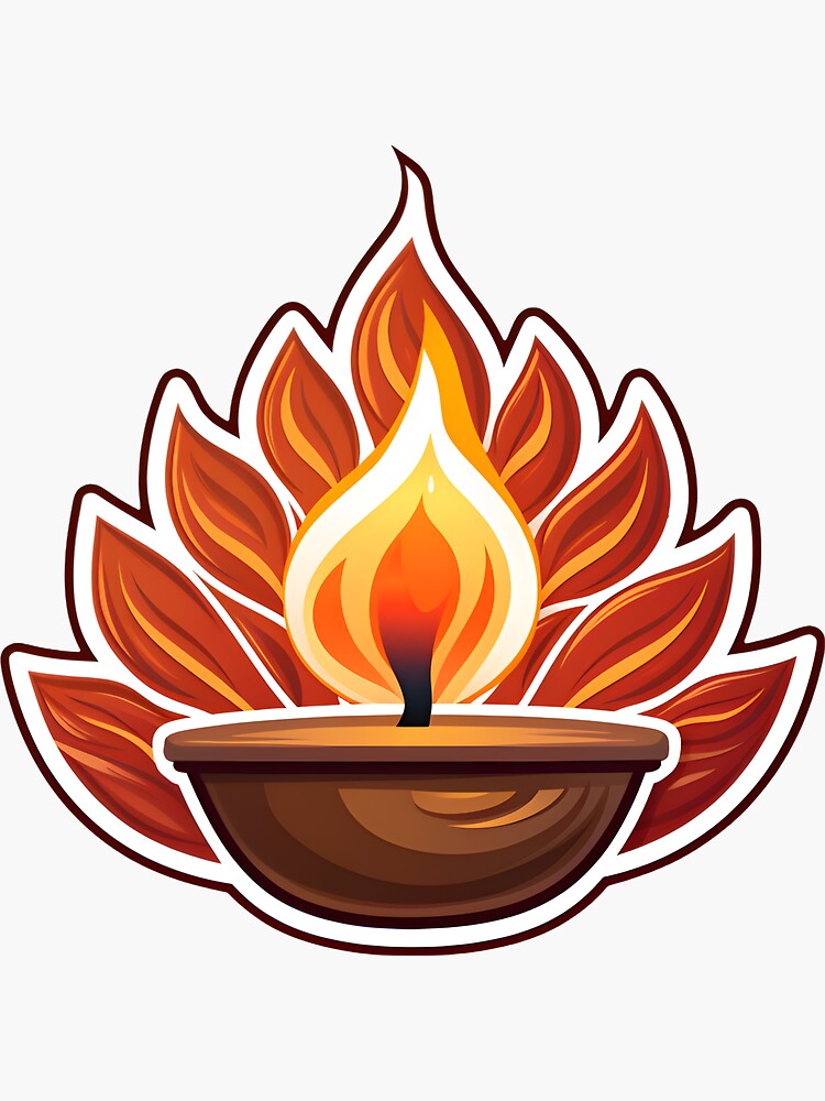 "Diwali Diya" Sticker for Sale by taujiart | Redbubble