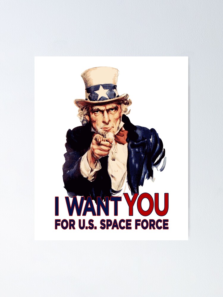 "Space Force Uncle Sam" Poster by TeeTrauma | Redbubble