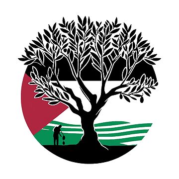"Free Palestine, Flag & Olive tree" Sticker for Sale by samer11 | Redbubble
